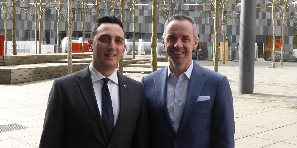 Rencontre entre Georges Mischo et le commissaire européen Glenn ...