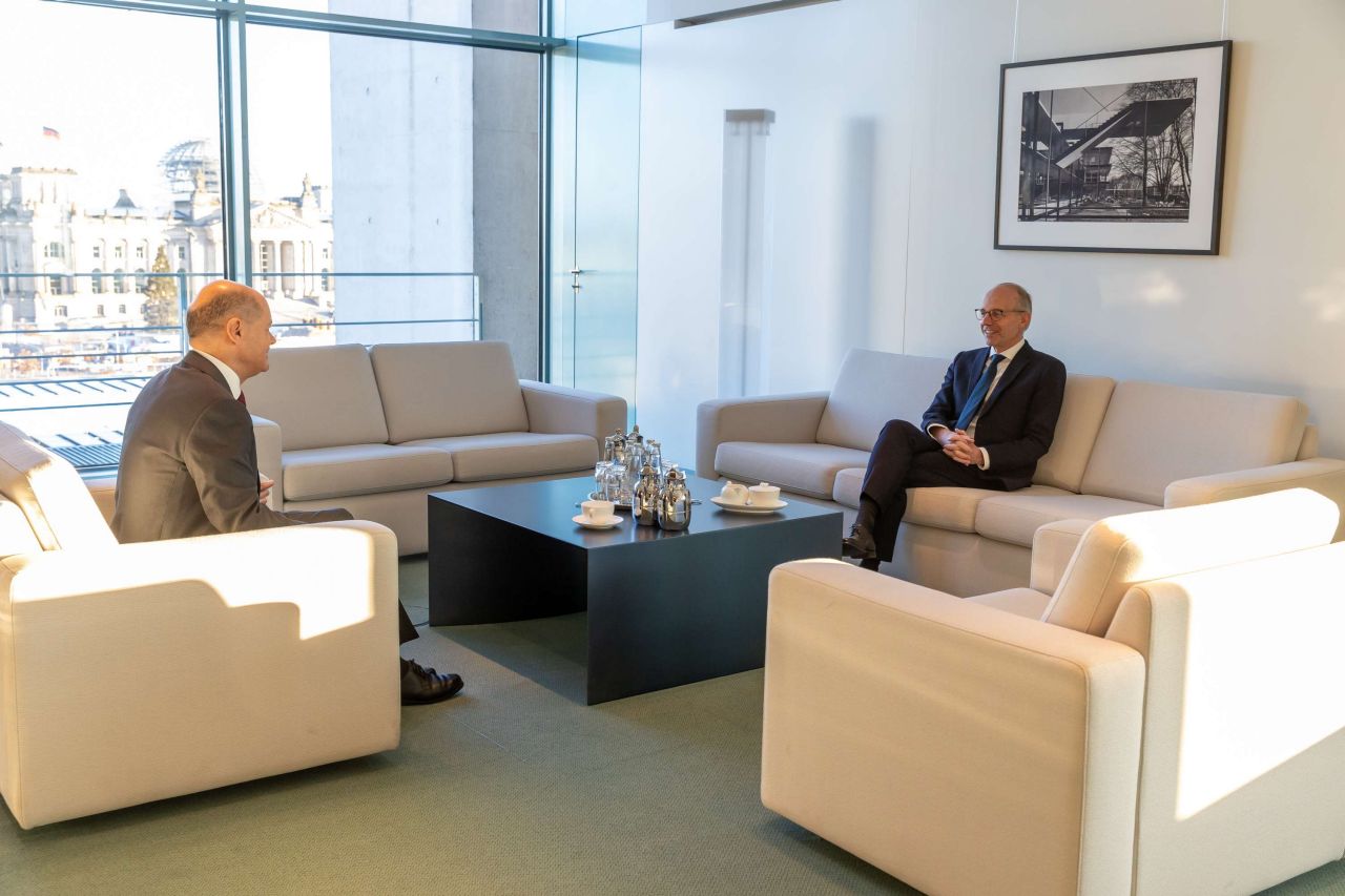 Visite de travail du Luc Frieden auprès du chancelier fédéral d ...